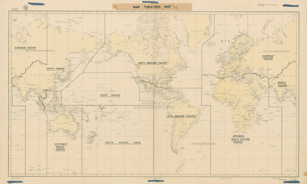 War Theaters Map of World War II – Battle Archives