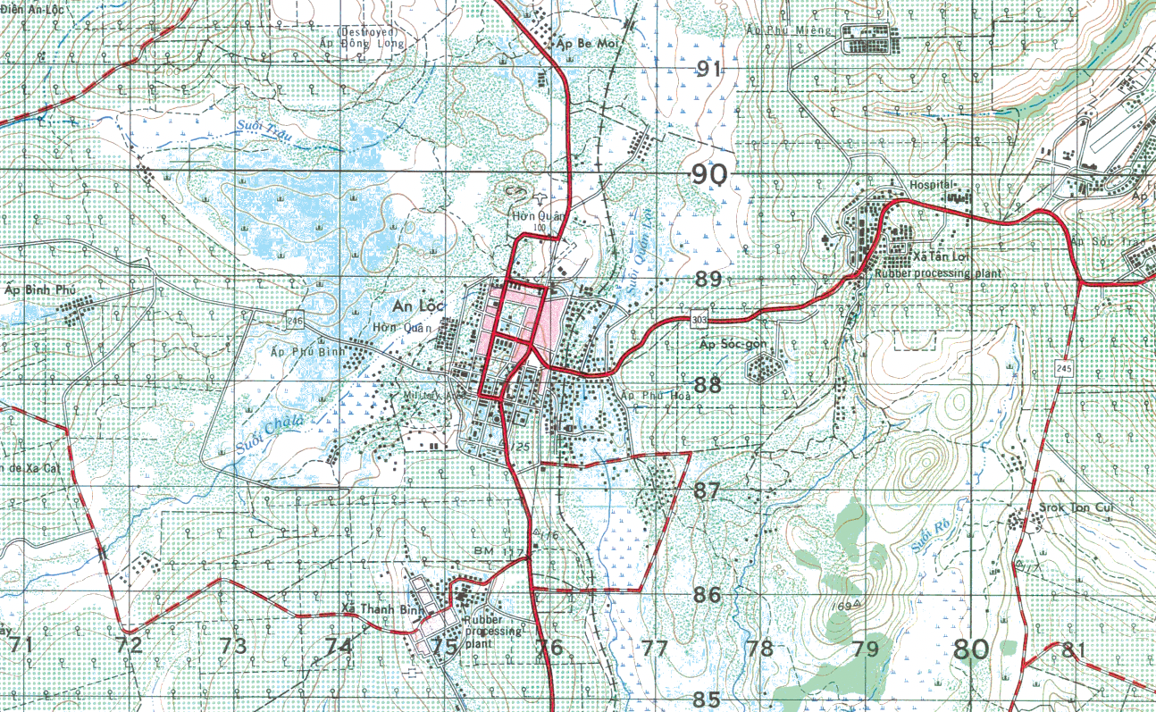 An Loc 1:50,000 Topographical Map – Battle Archives