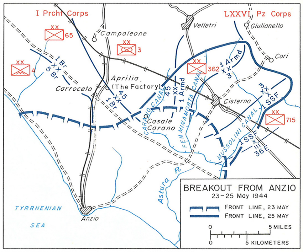 Anzio Breakout Battle Map – Battle Archives