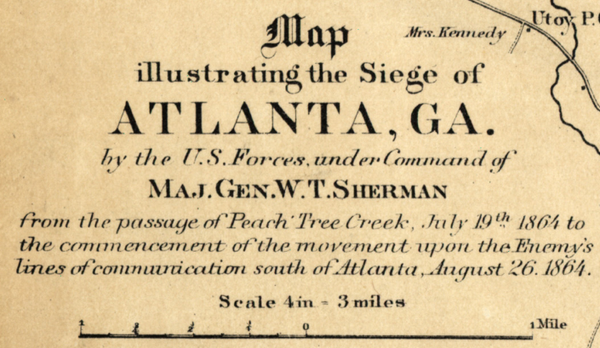 Atlanta, Georgia Union Siege Battle Map – Battle Archives