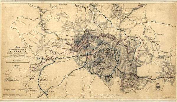 Atlanta, Georgia Union Siege Battle Map – Battle Archives