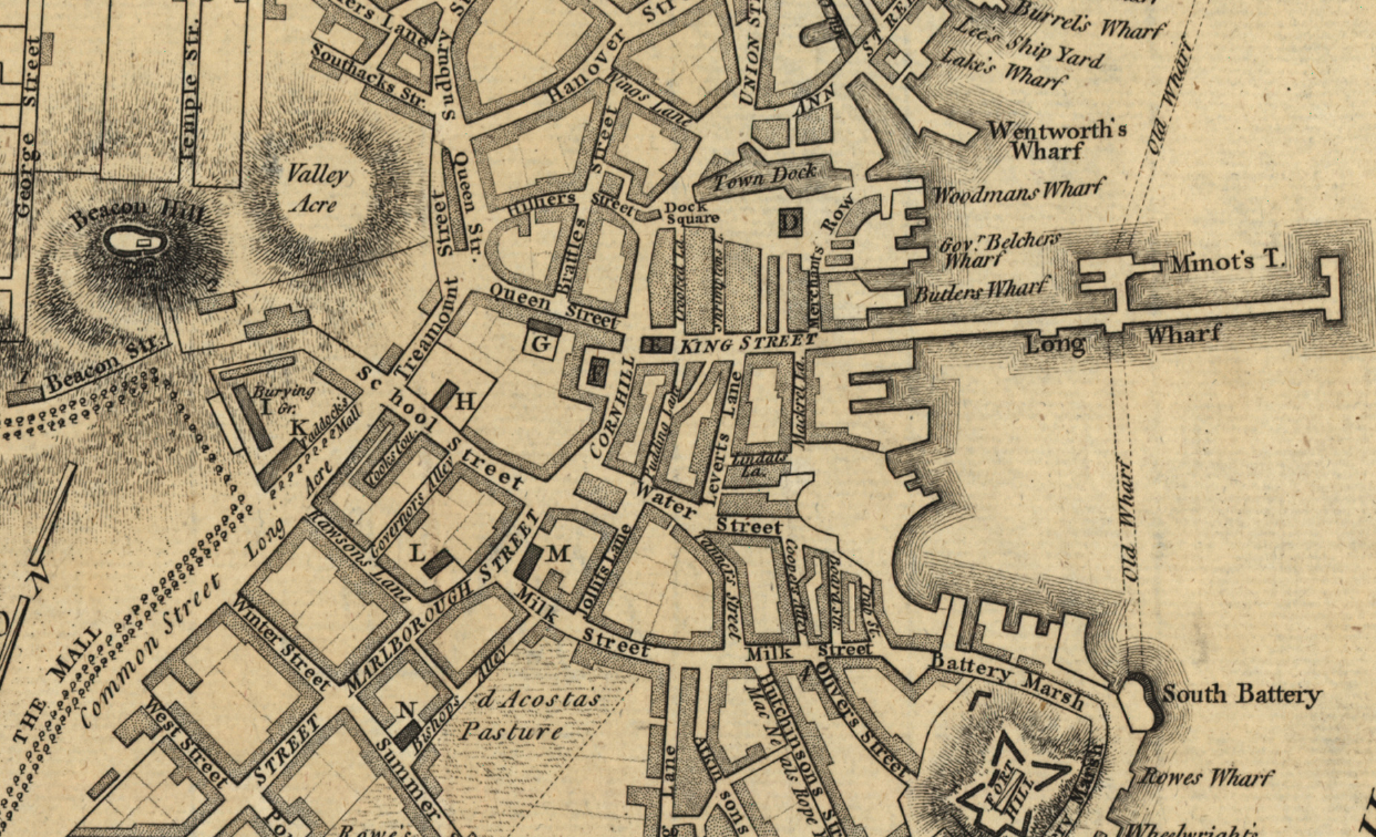 Boston City Map in 1775 – Battle Archives