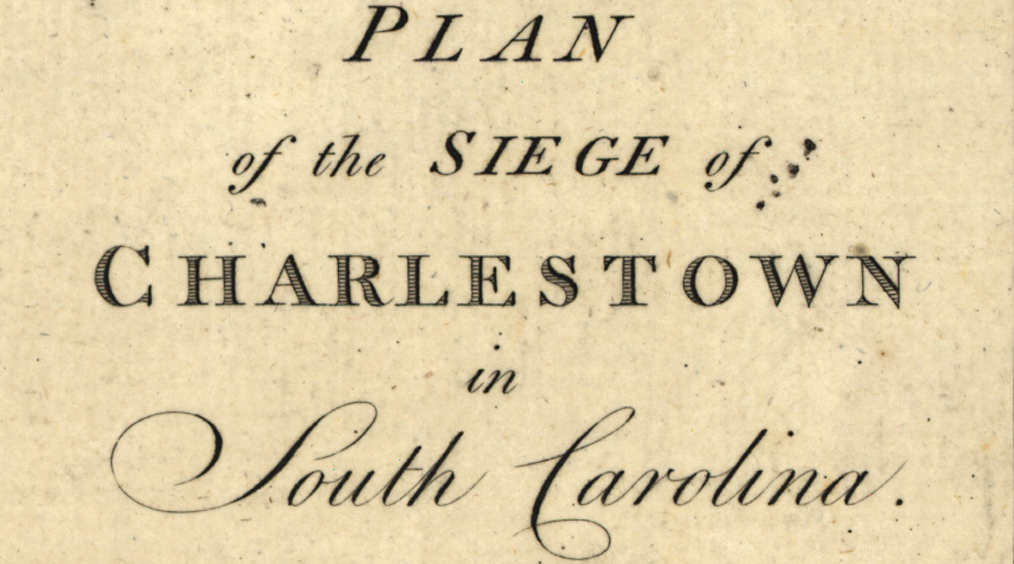 Charles Town, South Carolina Battle Map with American Defenses