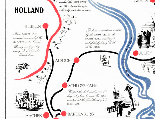 European Campaign Map of the XIX Corps – Battle Archives