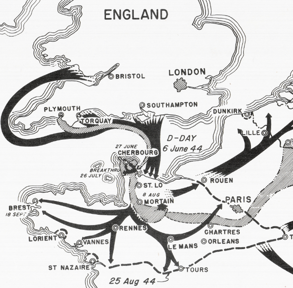 European Theater of Operations Map from 1944-1945 – Battle Archives