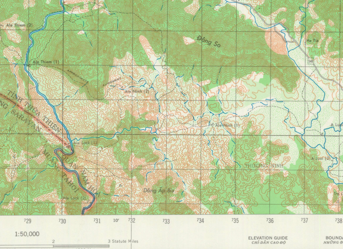 Hill 937, Vietnam Hamburger Hill Topographical Map – Battle Archives