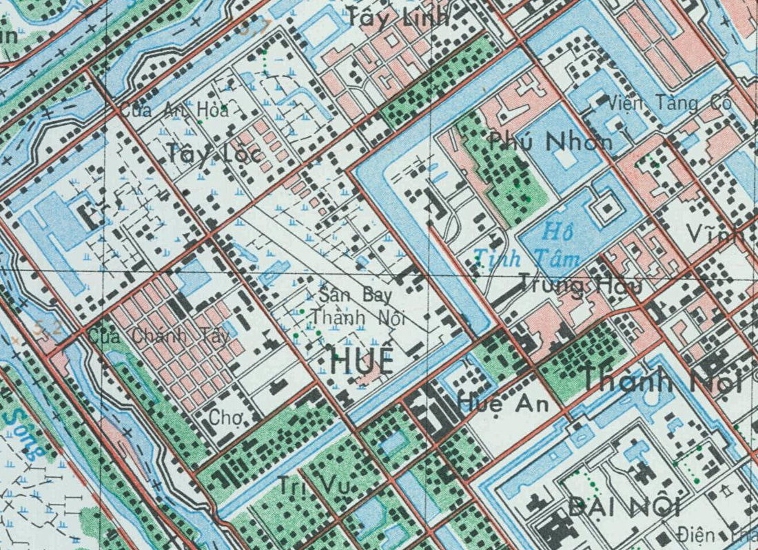 Hue City, Vietnam – 1968 Topographical Map