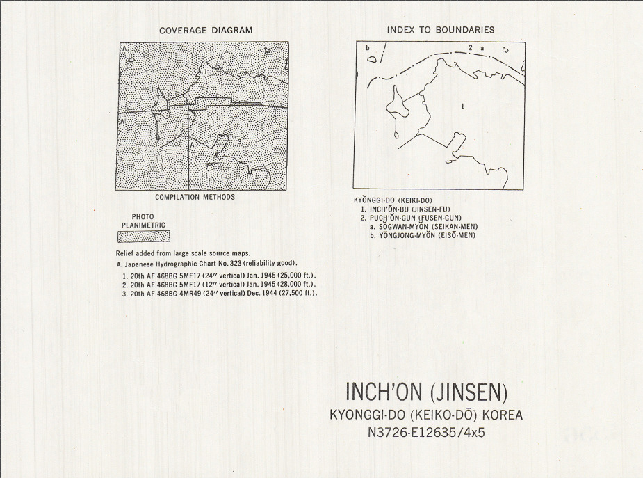 Inchon, South Korea 1:12,500 City Topographical Map – Battle Archives