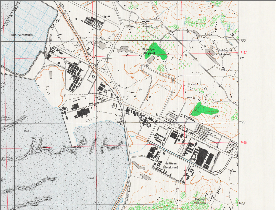 Inchon, South Korea 1:12,500 City Topographical Map