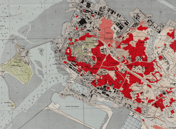Inchon, South Korea 1:12,500 City Topographical Map With Urban Emphasi ...