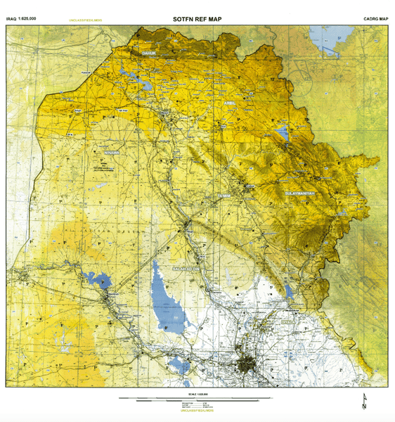 Iraq 2005 Northern Provinces Topographical Map – Battle Archives
