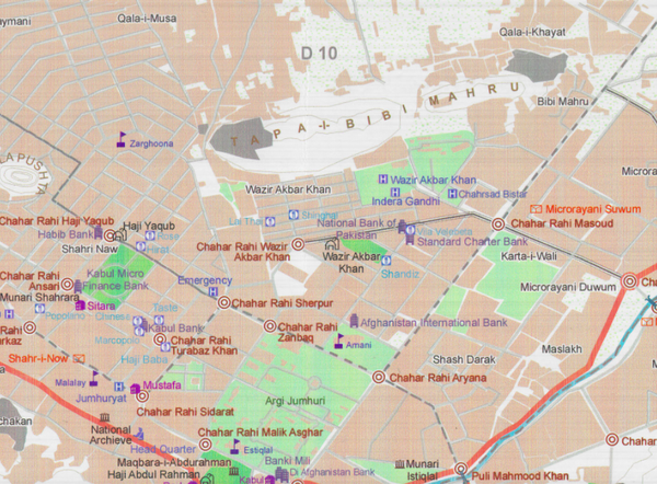 Kabul, Afghanistan City 2005 Topographical Map – Battle Archives