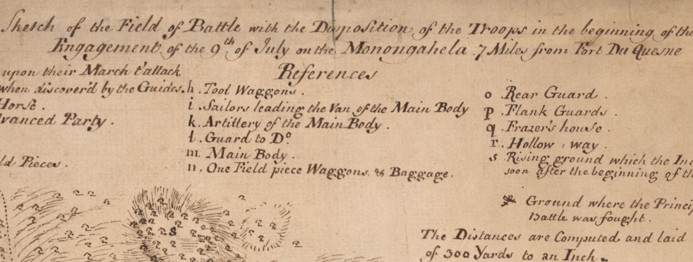 Monongahela, Pennsylvania 1755 Battle Map – Battle Archives