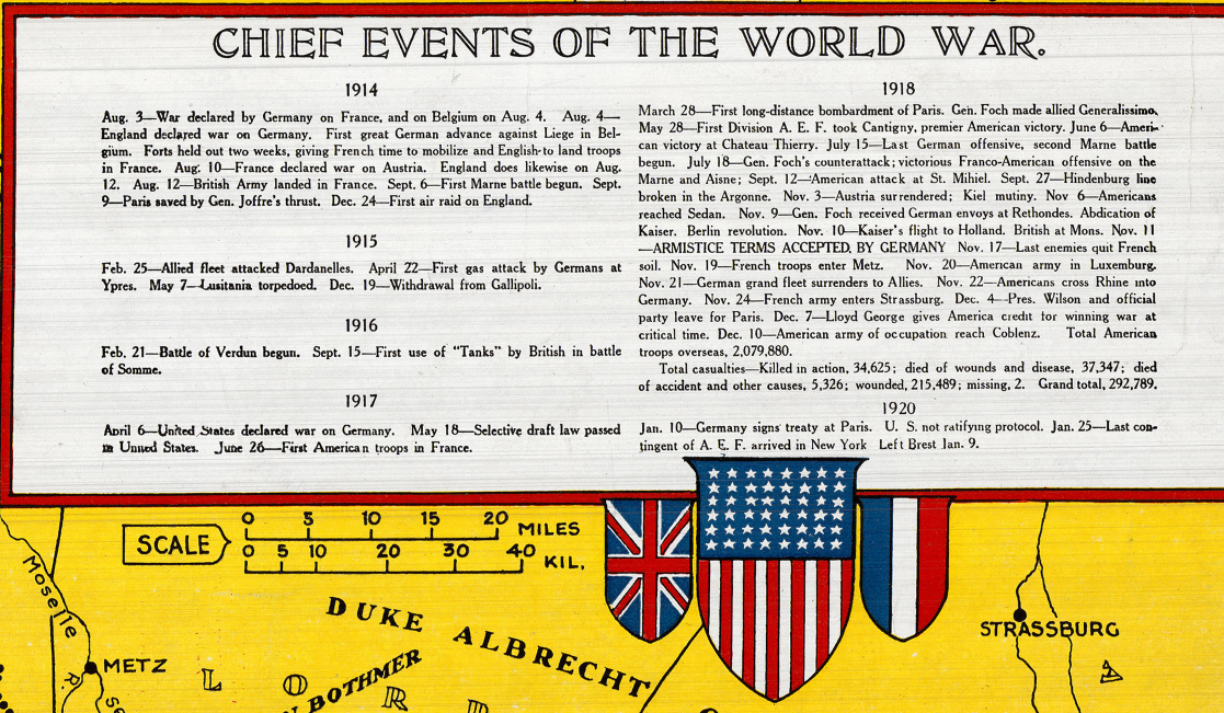 Order of Battle at Armistice Color Map