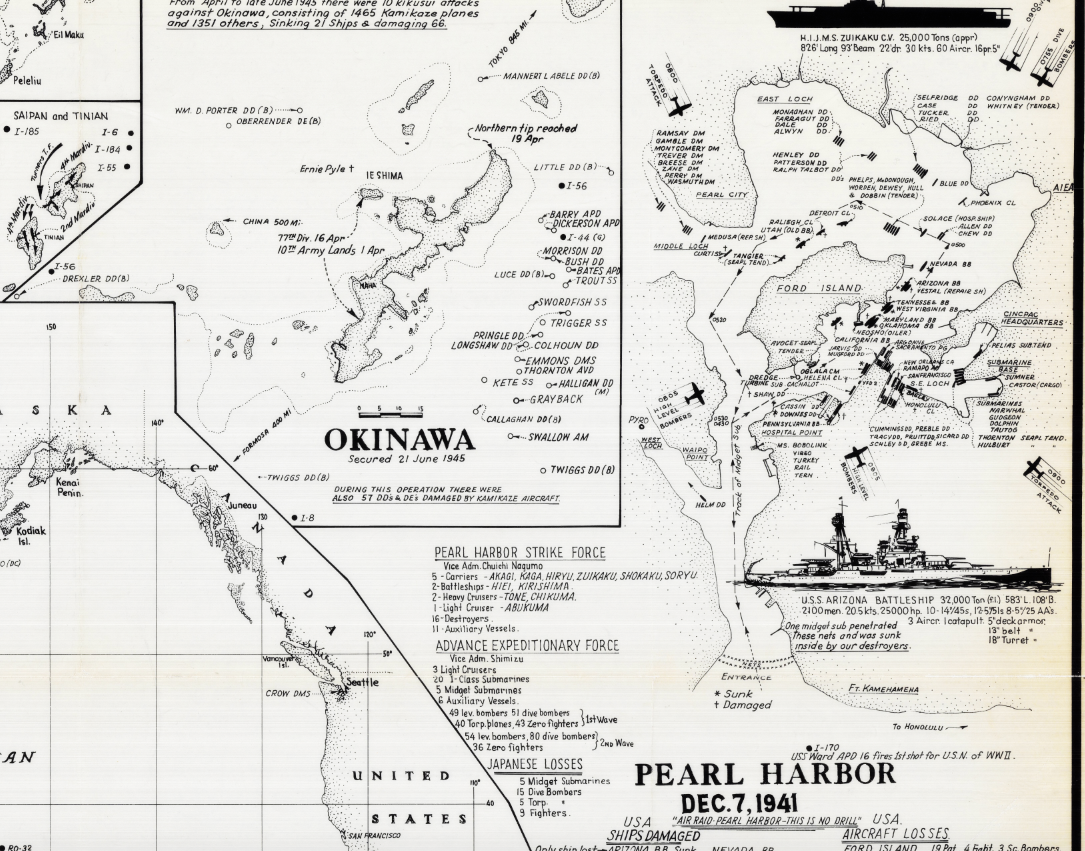 Pacific Campaign – World War II U.S. Naval Operations Map – Battle Archives