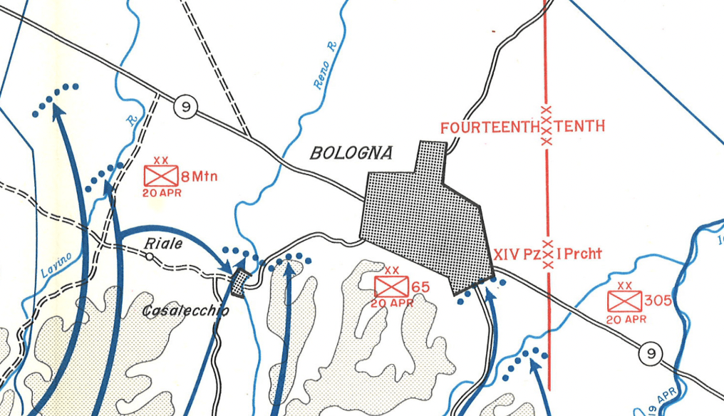 Po Valley, Italy 1945 Battle Map