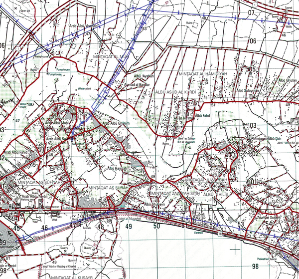 Ramadi, Iraq 2007 City Topographical Map – Battle Archives