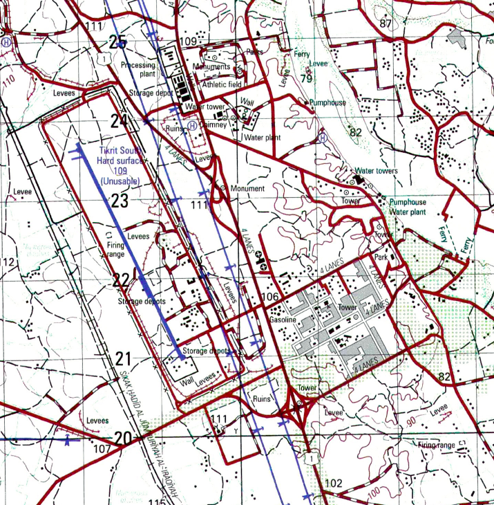 Tikrit, Iraq 2007 City Topographical Map – Battle Archives